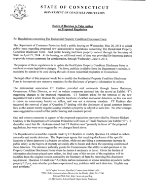 Fillable Online ct Notice of Decision to Take Action Fax Email Print ...