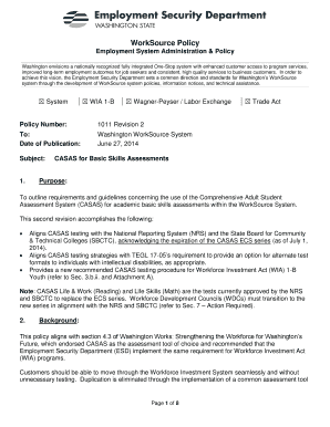 Fillable Online wa WorkSource Policy - wa Fax Email Print - pdfFiller