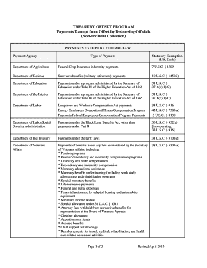 Fillable Online fms treas Payment Exemption Chart April 2013 -Final.doc ...
