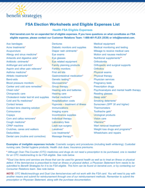 Fillable Online montgomerycountymd FSA Election Worksheets and Eligible ...