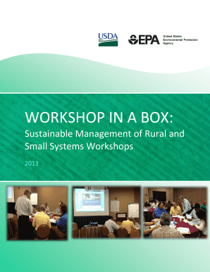 Fillable Online WORKSHOP IN A BOX Sustainable Management of Rural and ...