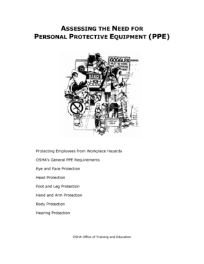 Fillable Online osha Assessing the need for personal protective ...