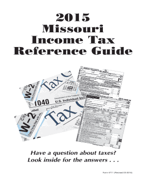 Fillable Online dor mo Fillable Form 4711 2015 Missouri Income Tax Reference Guide Fax Email ...