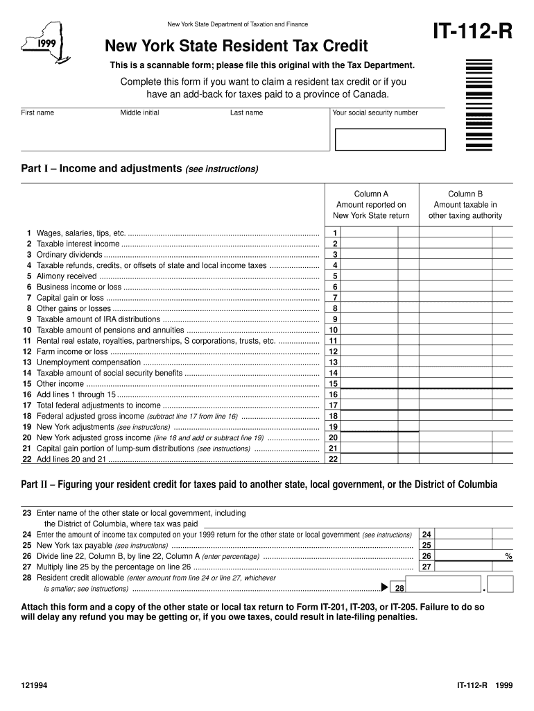 Fillable Online tax ny This is a scannable form Fax Email Print - pdfFiller