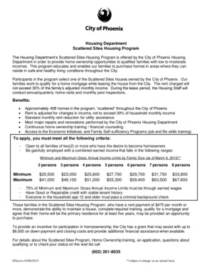 Fillable Online phoenix SCATTERED SITES HOUSING PROGRAM - Phoenix ...