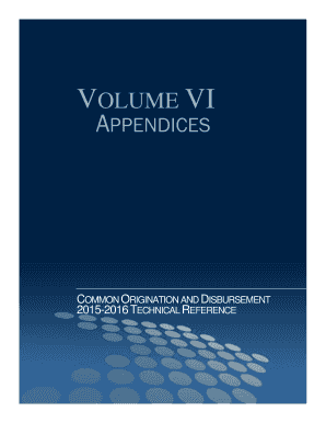 Fillable Online ifap ed 2015-2016 COD Technical Reference: Volume VI ...