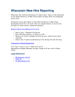 Wisconsin New Hire Form 2023 - Printable Forms Free Online