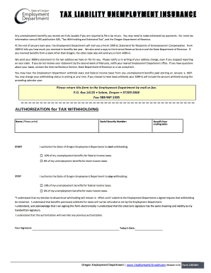 Fillable Online oregon TAX LIABILITY UNEMPLOYMENT INSURANCE Fax Email ...