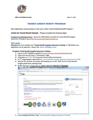 Fillable Online transerve dot New Application processsteps to start ...