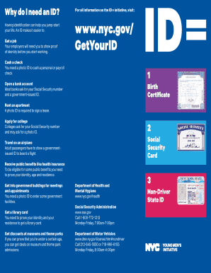 Fillable Online nyc Why do I need an ID - nyc Fax Email Print - pdfFiller