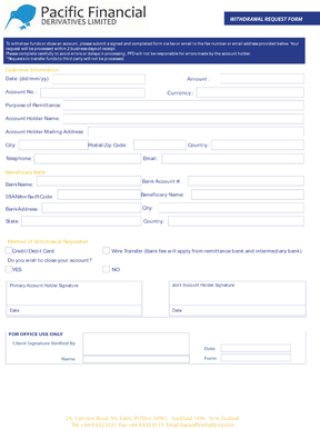 Fillable Online bPFD Withdrawal Formb Fax Email Print - pdfFiller