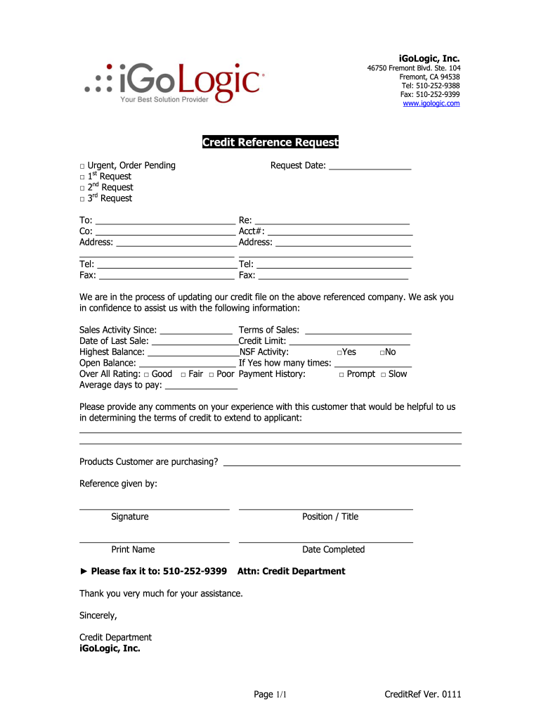 Credit Reference Request Form Template Fill Out Sign Online DocHub Credit Reference Request Form Template Fill Out Sign Online DocHub