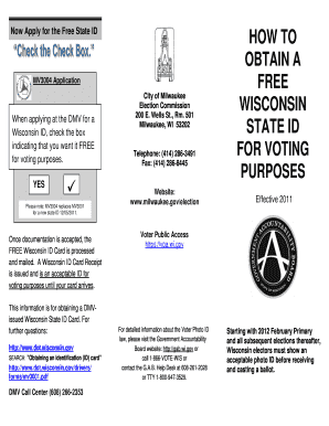 Fillable Online city milwaukee Free Wisconsin State ID Brochure - city ...