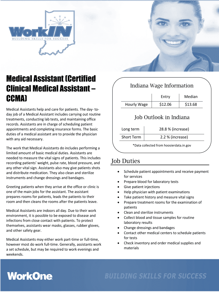 Fillable Online in Medical Assistant Certified Clinical Medical ...