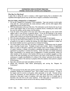 Fillable Online mncourts Instructions Request for Continuance - PDF Fax ...