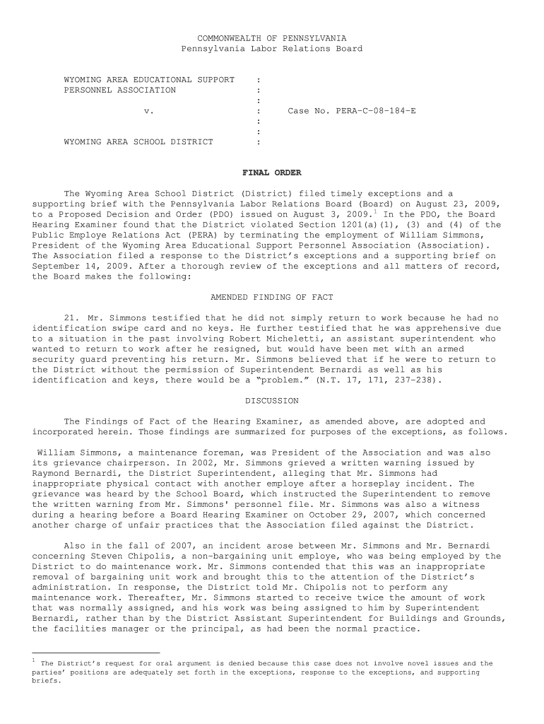 Fillable Online Wyoming Area Educational Support Personnel Association ...