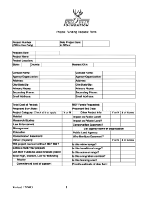 Fillable Online ntc blm MDF Project Funding Request Form Fax Email ...