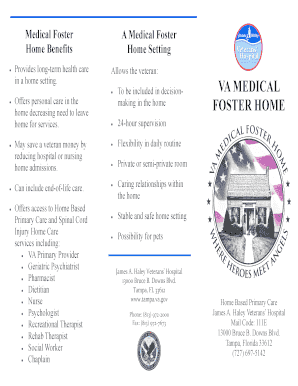 Fillable Online tampa va VA MEDICAL FOSTER HOME Fax Email Print - pdfFiller