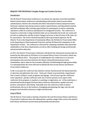 Fillable Online nj REQUEST FOR PROPOSALS Graphic Design and Creative ...