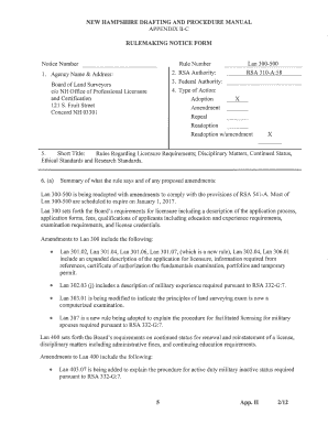 Fillable Online nh NEil HAMPSHIRE DRAX'TING AND PROCEDURE MANUAL - nh ...