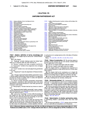 Fillable Online docs legis wisconsin 1 UNIFORM PARTNERSHIP ACT Updated 1314 Wis - docs legis ...