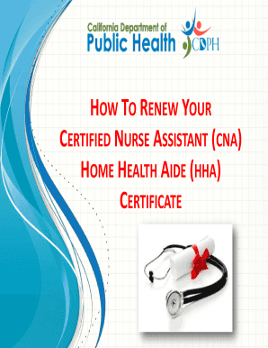 Fillable Online cdph ca HOW TO RENEW YOUR CERTIFIED NURSE ASSISTANT CNA ...