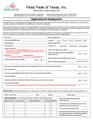 Fillable Online Pikes Peak of Texas, Inc Fax Email Print - pdfFiller