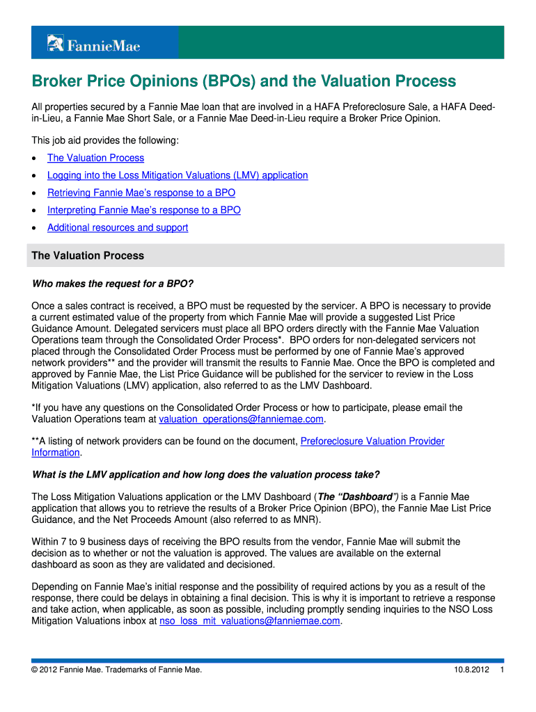 Fillable Online Residential Broker Price Opinion Form Fax Email Print 