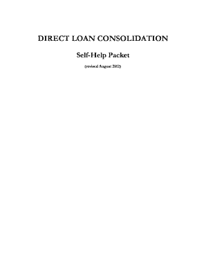 Fillable Online studentloanborrowerassistance DIRECT LOAN CONSOLIDATION ...