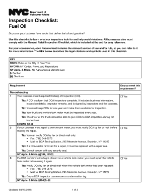 Fillable Online Inspection Checklist Fuel Oil Fax Email Print - pdfFiller
