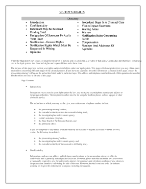 Fillable Online waltoncountyga VICTIMS RIGHTS Fax Email Print - pdfFiller