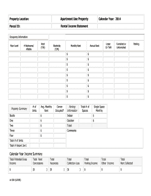 Fillable Online Property Location Apartment Use Property Fax Email Print - pdfFiller