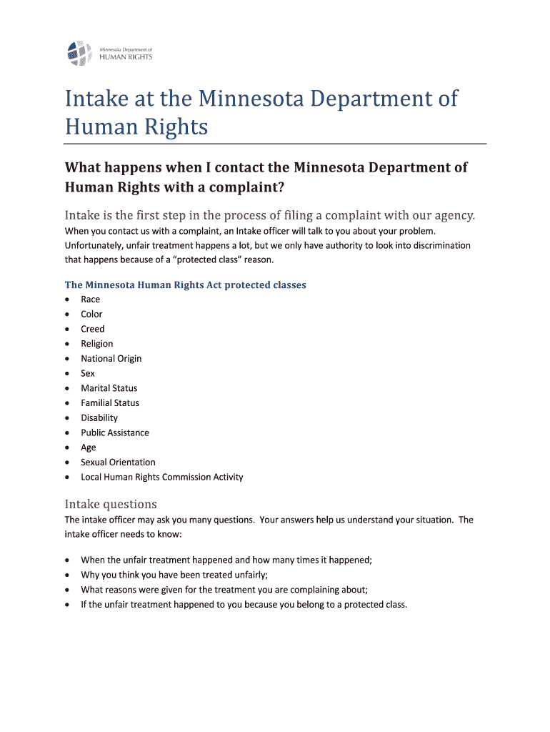 Fillable Online mn Intake Process - mn Fax Email Print - pdfFiller