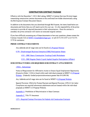 Fillable Online michigan Construction Contract Package Fax Email Print ...