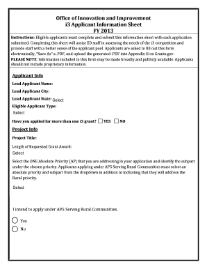 Fillable Online www2 ed Completing this sheet will assist ED staff in ...