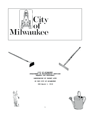 Fillable Online city milwaukee Request for proposal for Restoration of Vacant lots - city ...