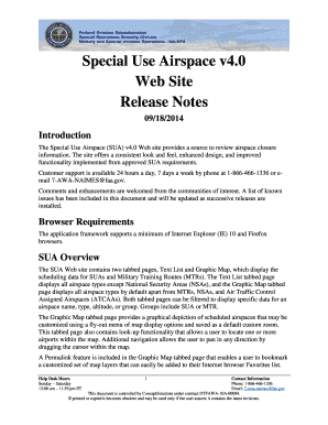 Fillable Online sua faa Special Use Airspace v4 - sua faa Fax Email ...