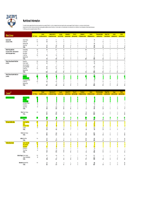 Fillable Online Zaxbys Nutrition Calculations Fax Email Print - pdfFiller