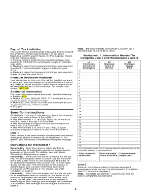 Fillable Online reginfo Worksheets for Form 8941.pdf Fax Email Print ...