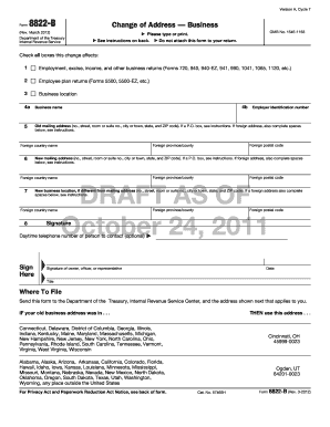 Fillable Online reginfo Fillable Change of Address - Business Fax Email ...