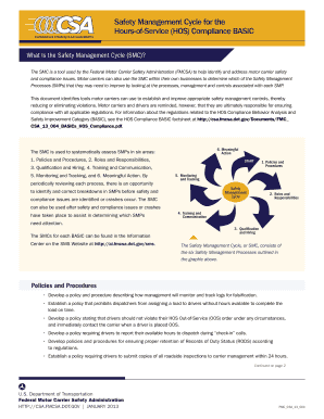 Fillable Online Safety Management Cycle for the Hours-of-Service HOS ...