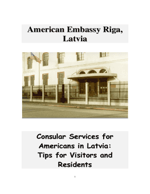 Fillable Online American Embassy Riga Latvia Fax Email Print - pdfFiller