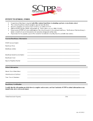 Fillable Online INTENT TO ENROLL FORM - Columbia Management Fax Email ...