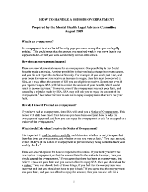 Fillable Online mhlac Social Security Overpayments - Disability Rights ...