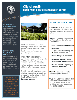 Fillable Online austintexas Shortterm Rental Licensing Program ...