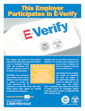 Fillable Online Participates in E-Verify This Employer Fax Email Print ...
