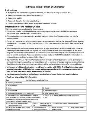 Fillable Online Individual Intake Form in PDF format Fax Email Print ...
