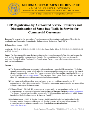 Fillable Online Requirements for IRP Service Providers Fax Email Print ...