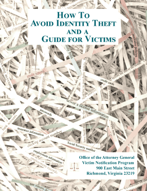 Fillable Online dcp virginia How To Avoid Identity Theft and a Guide ...