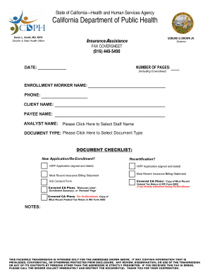 Fillable Online cdph ca Insurance Assistance Fax Email Print - pdfFiller
